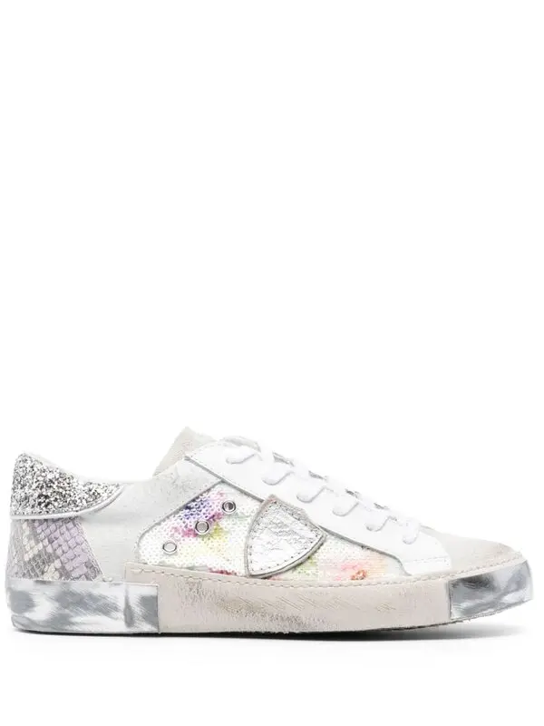 Philippe Model Snakeskin-print Sneakers - White