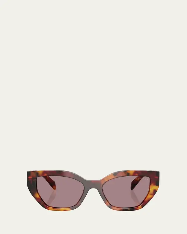 Prada Logo Butterfly Sunglasses - Brown Tort