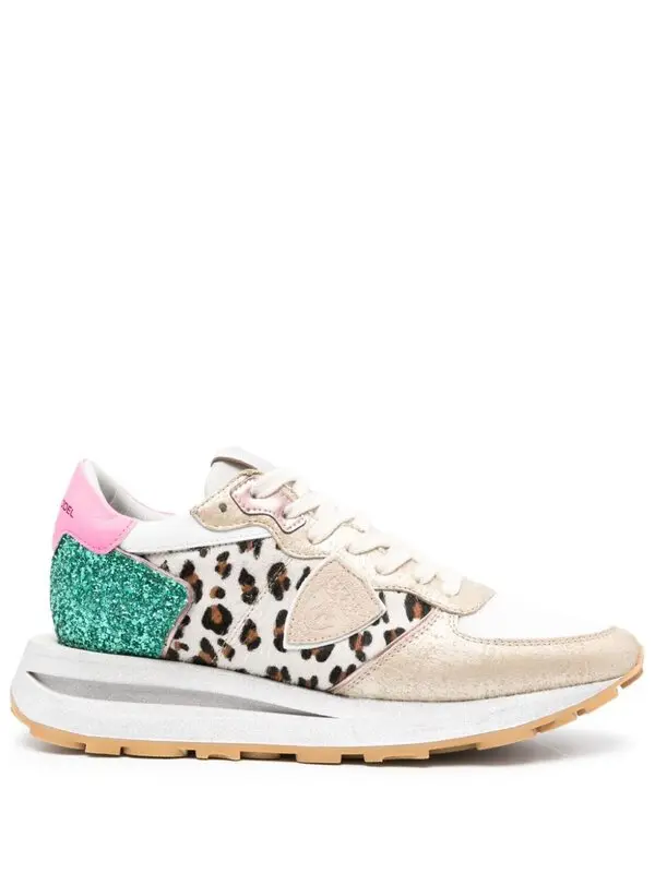 Philippe Model Tropez Haute Leopard-print Sneakers - Neutrals