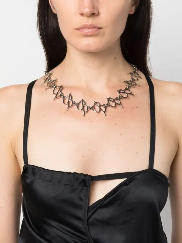 Blumarine Logo Lettering Necklace