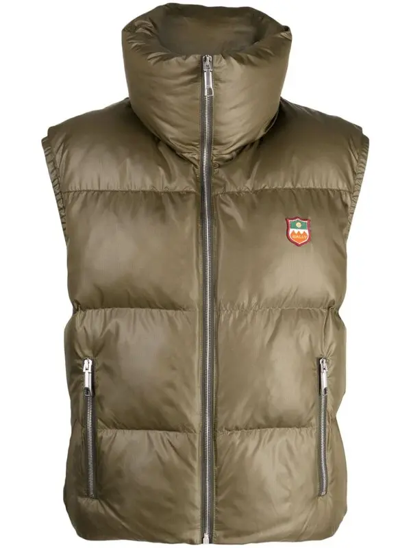 Bally Funnel-neck Padded Gilet - Green