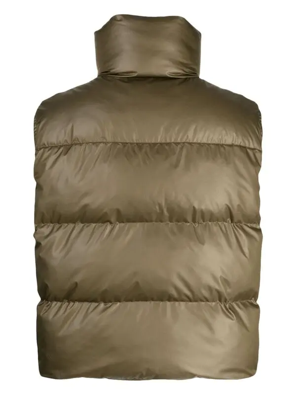 Bally Funnel-neck Padded Gilet - Green