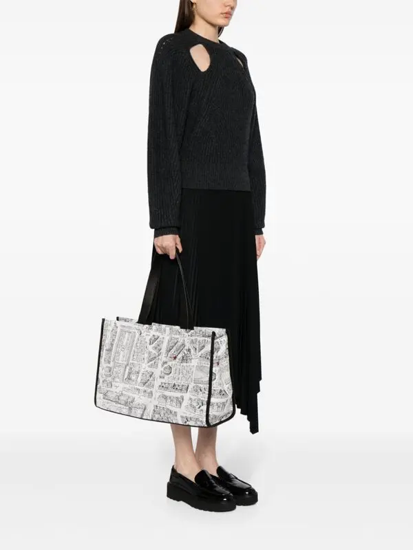 AGNES B. Map Of Paris Screen-print Tote Bag