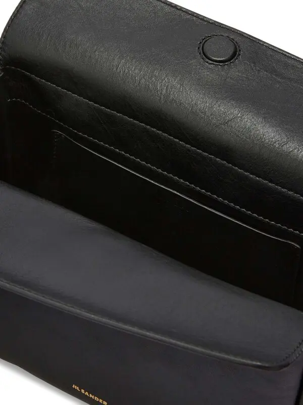JIL SANDER Leather Crossbody Bag - Black