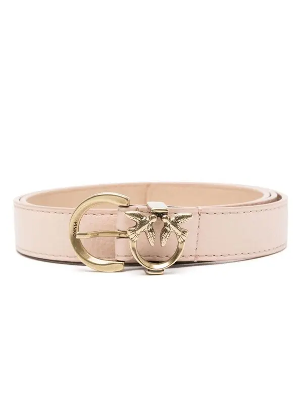 Pinko Love Birds Buckle Belt - Neutrals
