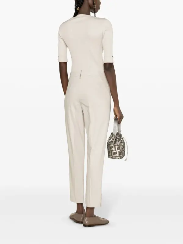 Brunello Cucinelli High-waisted Cropped Trousers