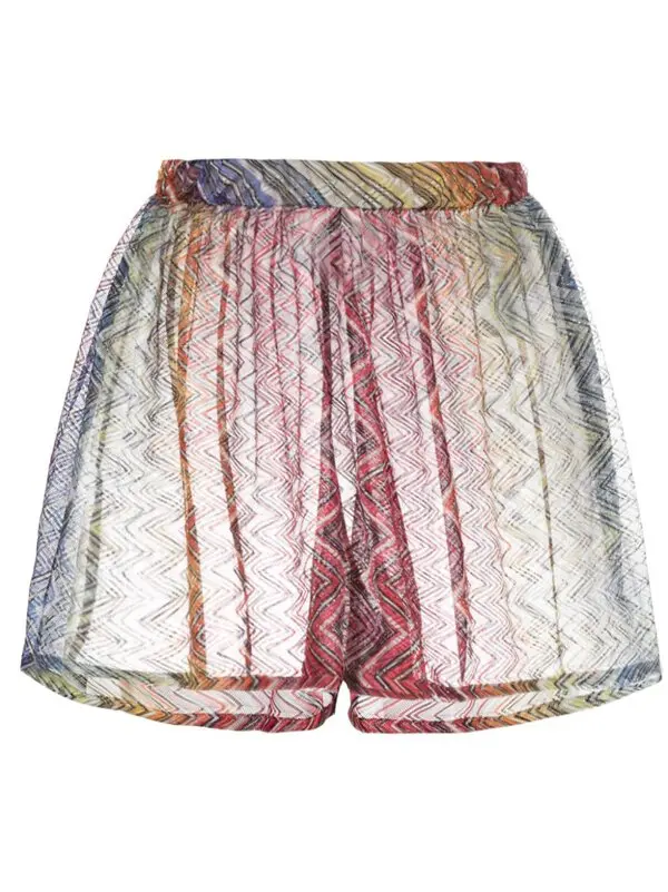 Missoni Multicolour Zigzag Semi-sheer Shorts