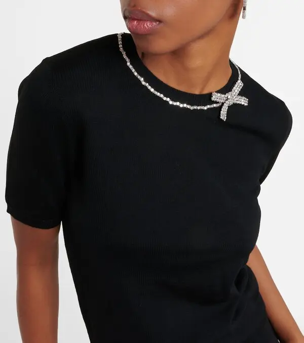 Valentino Garavani Embellished Virgin Wool Top