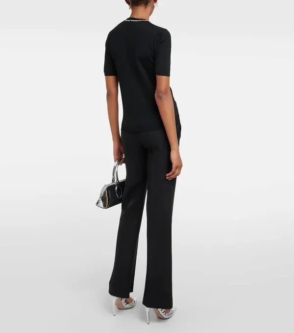 Valentino Garavani Embellished Virgin Wool Top
