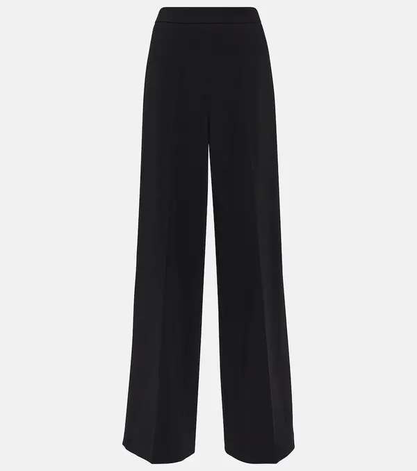 JOSEPH Alane High-rise Wide-leg Pants - Black