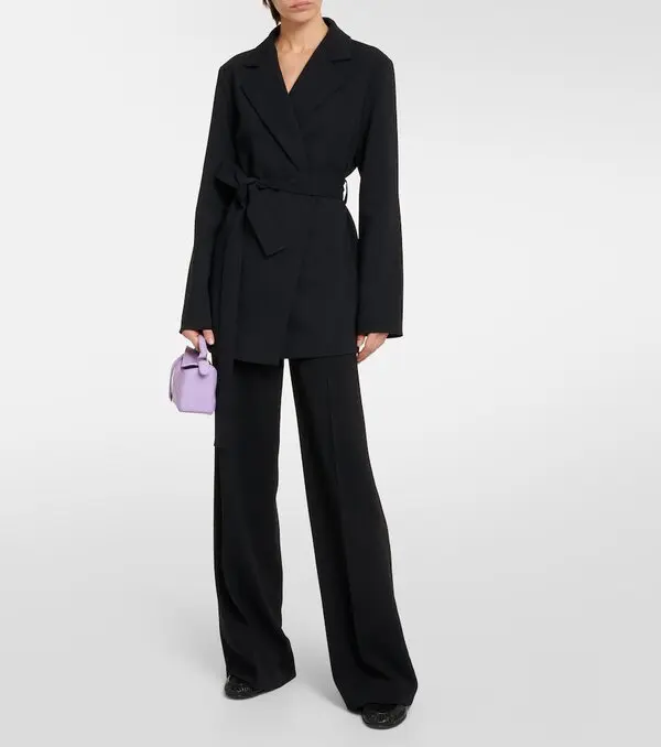 JOSEPH Alan High-rise Cady Wide-leg Pants - Black