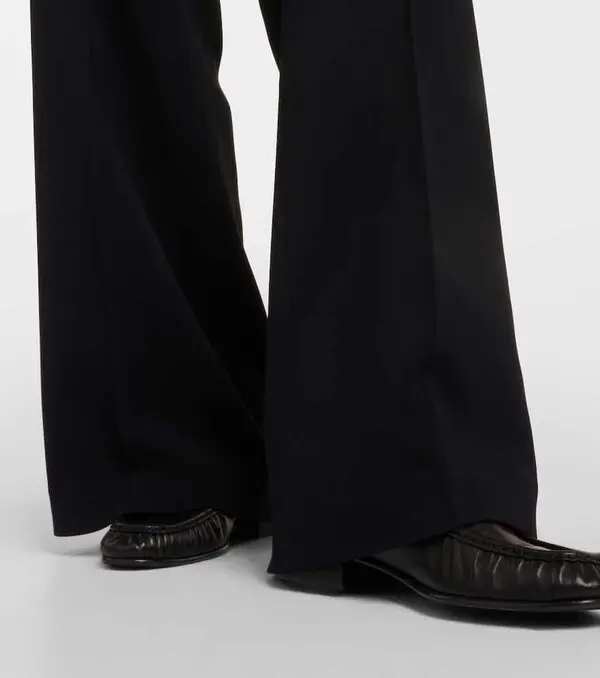 JOSEPH Alane High-rise Wide-leg Pants - Black