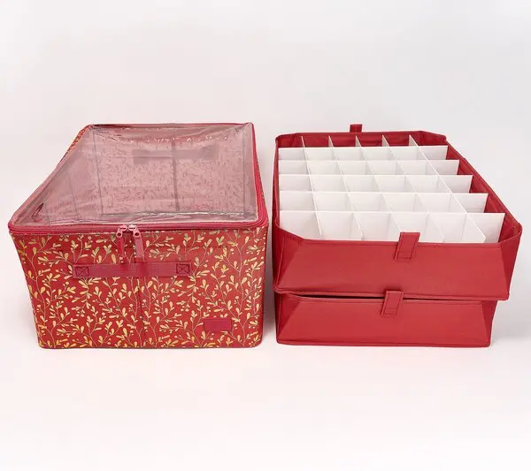 PERIEA 72-piece Collapsible Ornament Storage Box