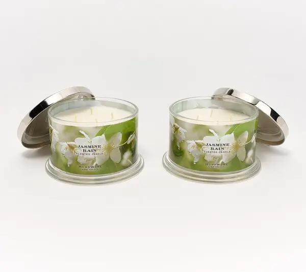 HOMEWORX BY SLATKIN + CO. Homeworx Slatkin & Co. S/2 18oz Jasmine Raincandles - One-color