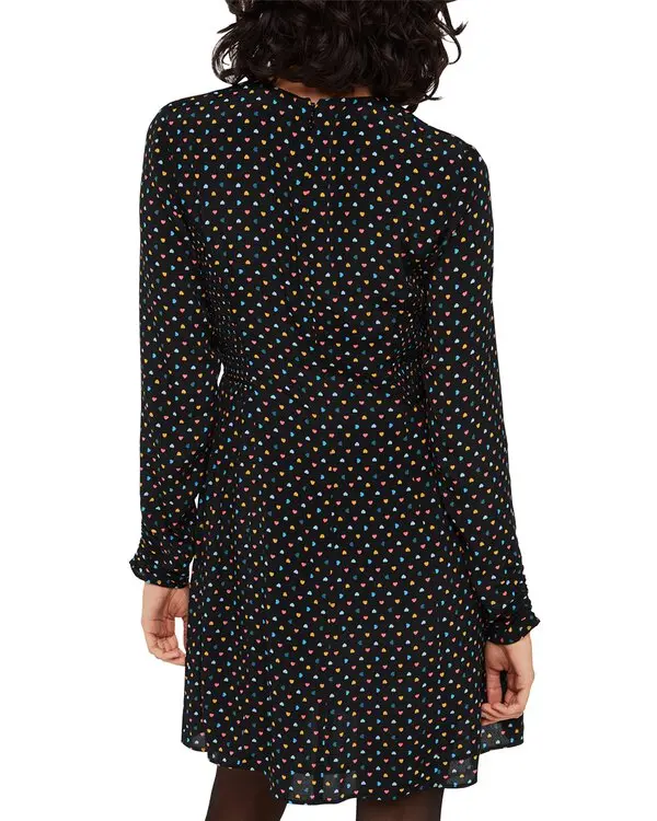 Whistles Heart Print Mini Dress