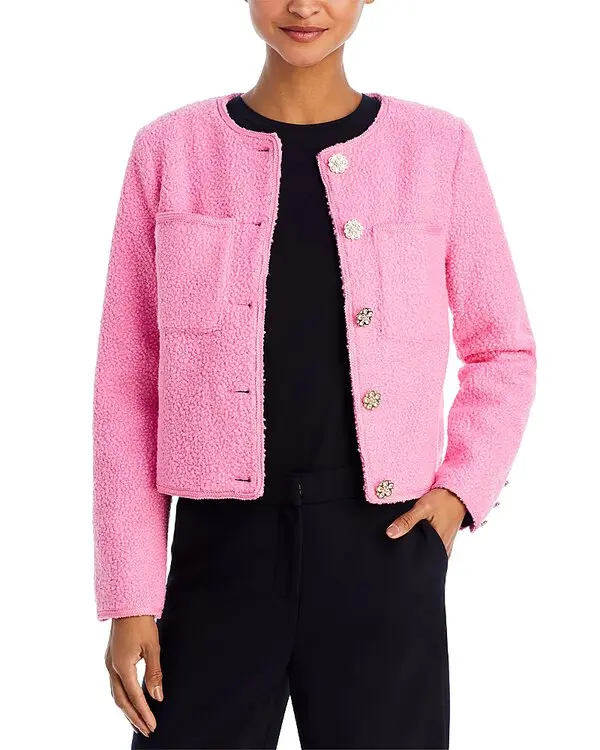 Aqua Rhinestone Button Boucle Jacket Exclusive
