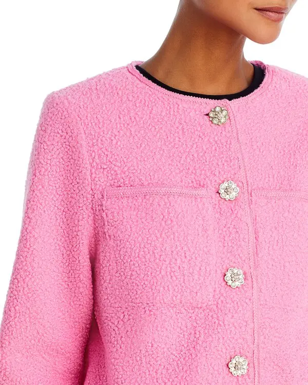 Aqua Rhinestone Button Boucle Jacket Exclusive
