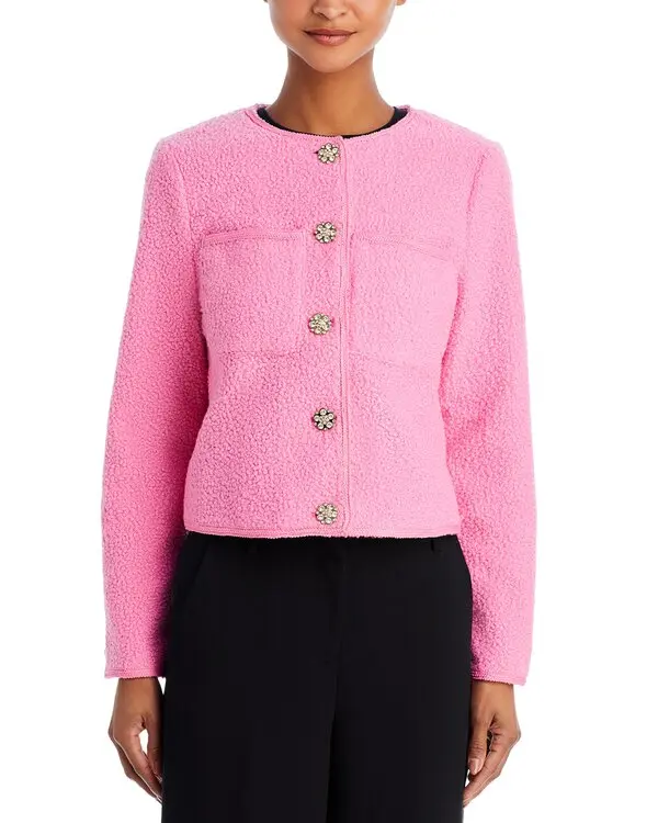 Aqua Rhinestone Button Boucle Jacket Exclusive