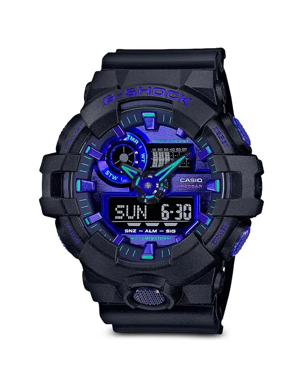 G-Shock Analog Digital Watch, 53.4mm - Blue/black