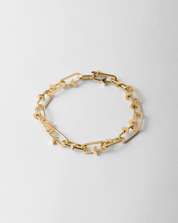 Prada Metal Necklace - Gold