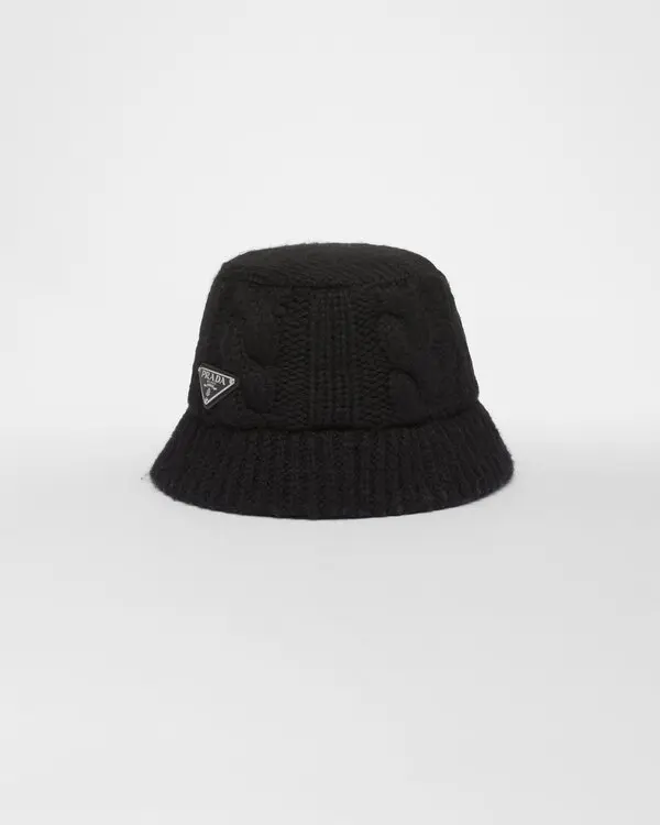Prada Wool Bucket Hat - Black