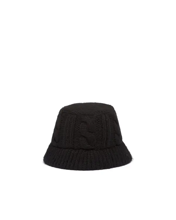Prada Wool Bucket Hat - Black