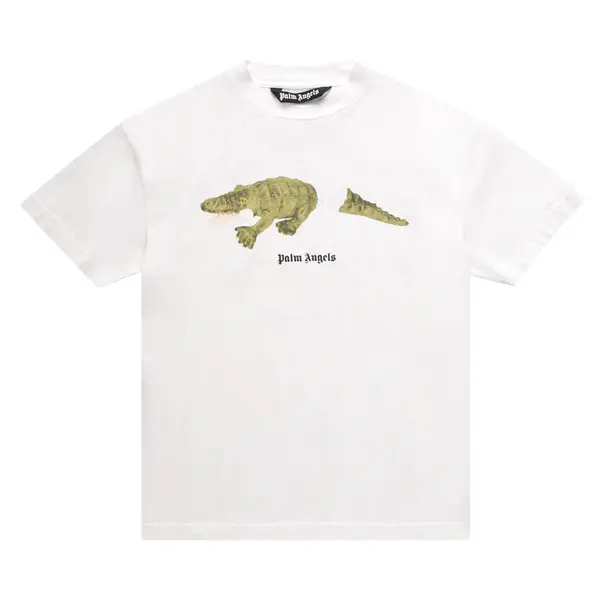 Palm Angels Croco Classic Tee /green - White
