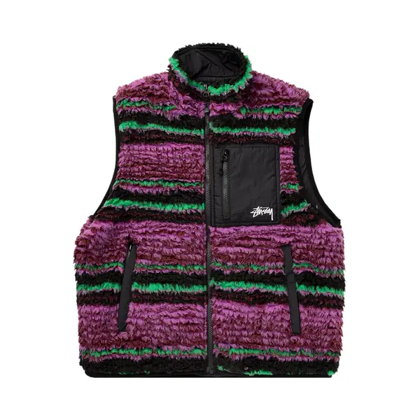 StÜssy Striped Sherpa Vest
