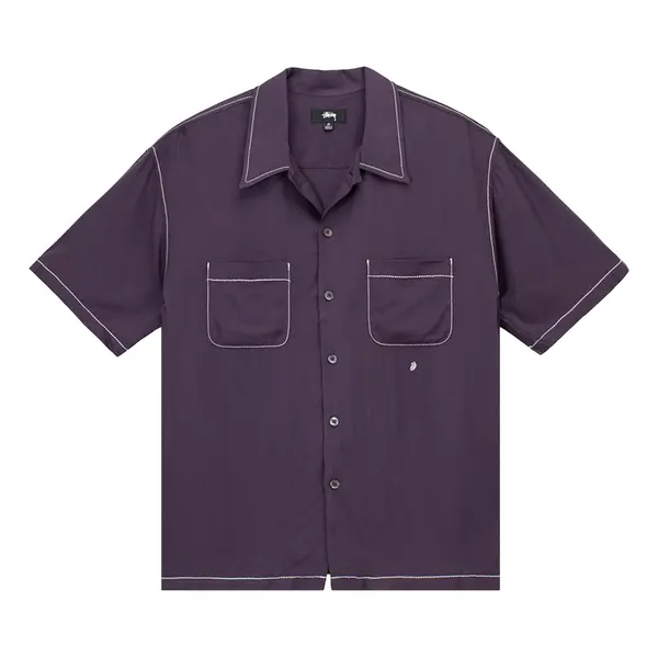 StÜssy Contrast Pick Stitched Shirt 'plum - Purple