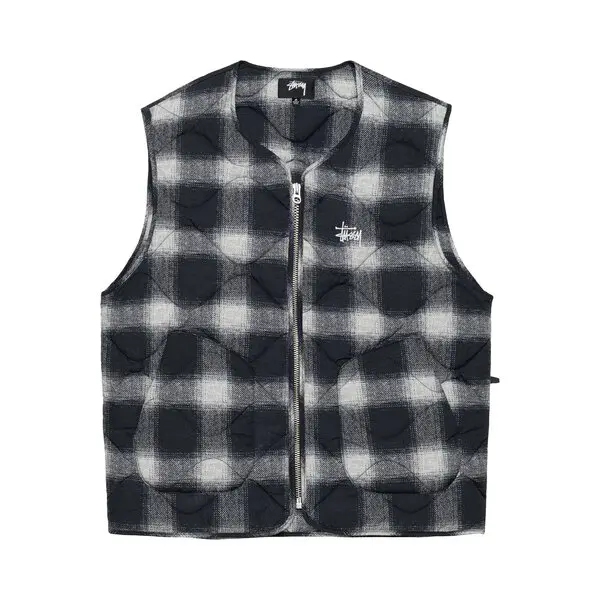 StÜssy Plaid Nylon Liner Vest - Multicolor