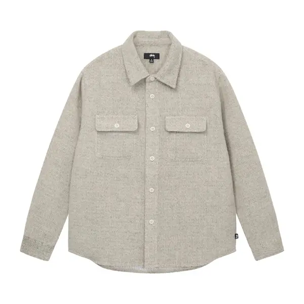 StÜssy Speckled Wool Cpo Shirt - Grey