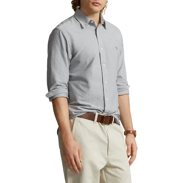 Polo Ralph Lauren Cotton Oxford Button–down Shirt - Grey