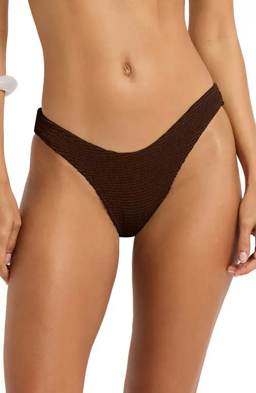 Bond Eye Bound Sign High Cut Bikini Bottoms - Carob