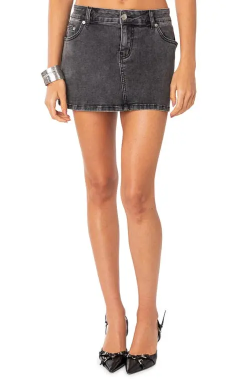 EDIKTED Waverly Denim Mini Skirt