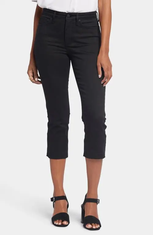NYDJ Chloe Frayed Hems Crop Jeans - Black