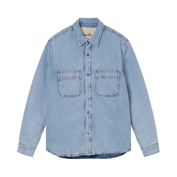 StÜssy Sherpa Lined Denim Shirt 'light Denim
