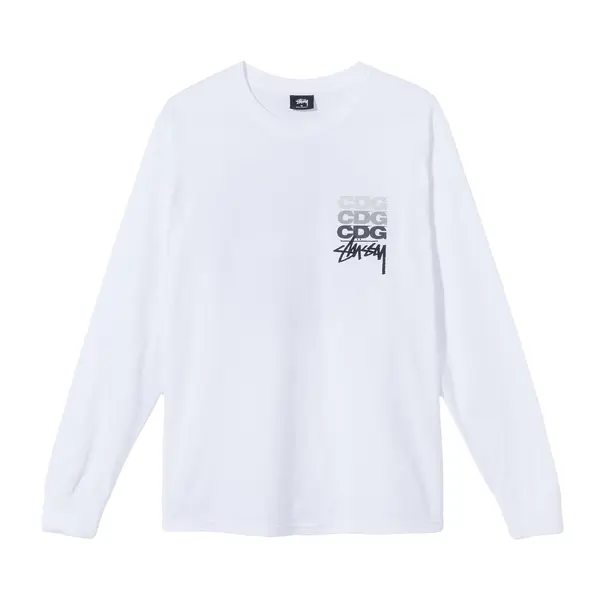 StÜssy X Comme Des Garçons Dot Long-sleeve T-shirt - White