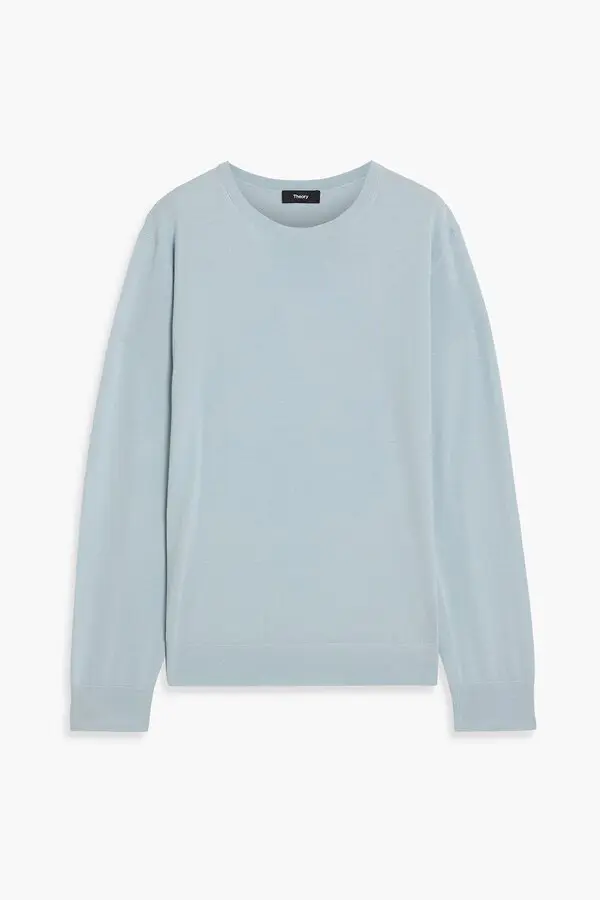 Theory Wool Sweater - Sky Blue
