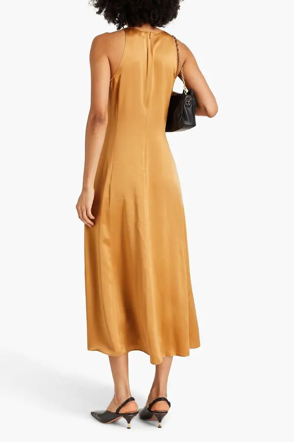 Loulou De Saison Loulou Studio Mina Silk-satin Midi Dress - Camel