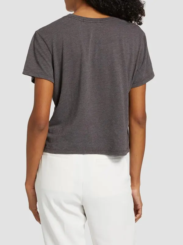 FAVORITE DAUGHTER Logo Crop T-shirt