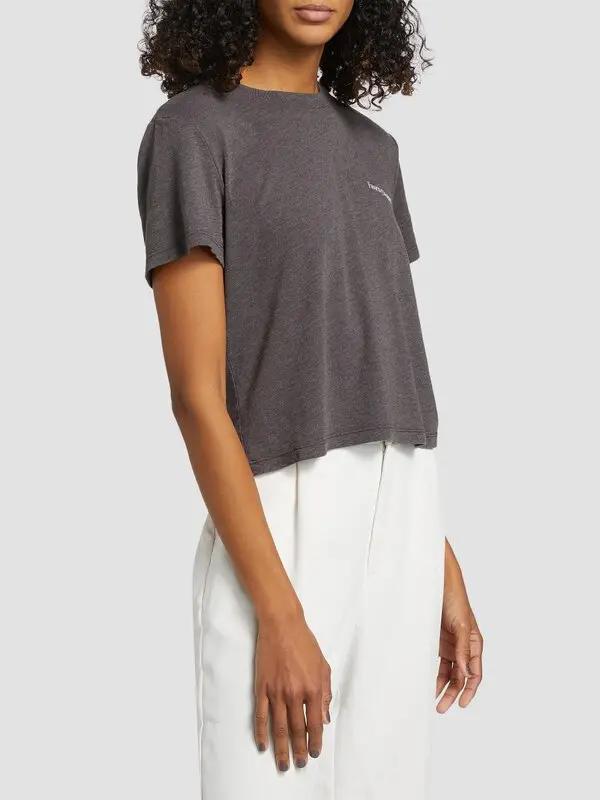 FAVORITE DAUGHTER Logo Crop T-shirt
