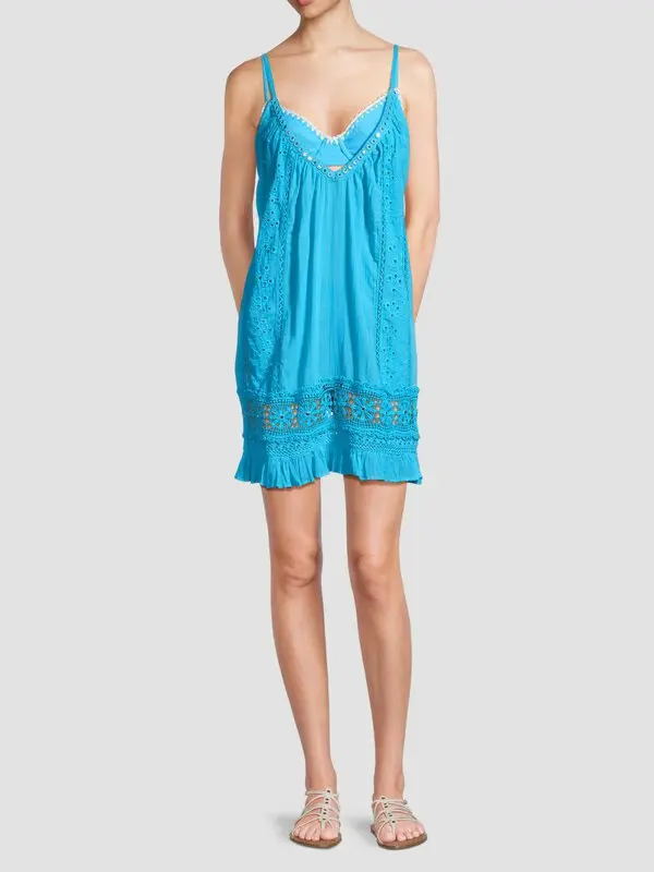 Ramy Brook Laylah Eyelet Cotton Minidress