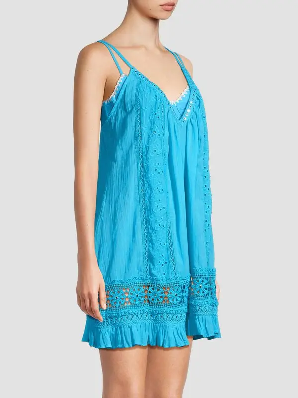 Ramy Brook Laylah Eyelet Cotton Minidress