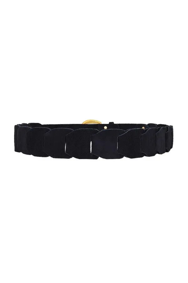 BODE Suede Link Belt With Gold-tone Buckle
