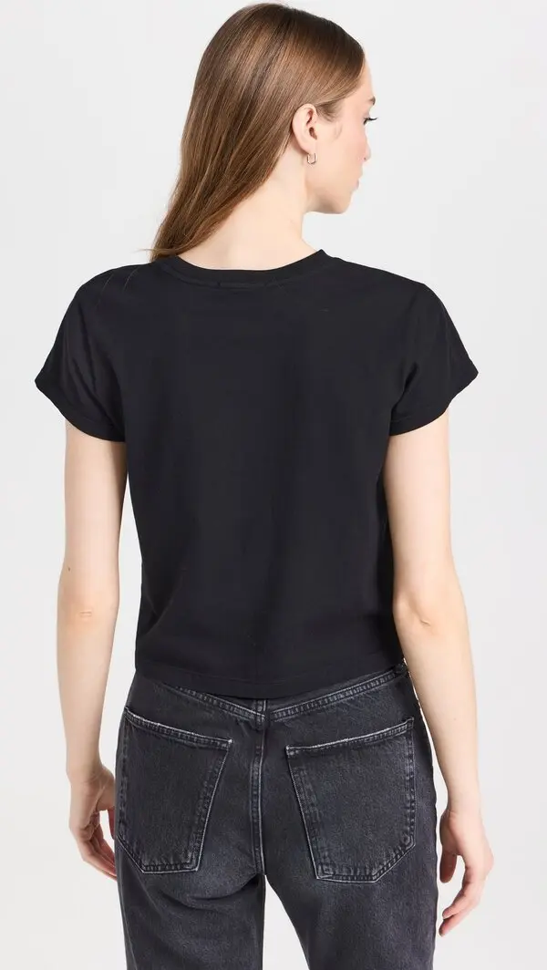 AGOLDE Adine Shrunken Tee - Black