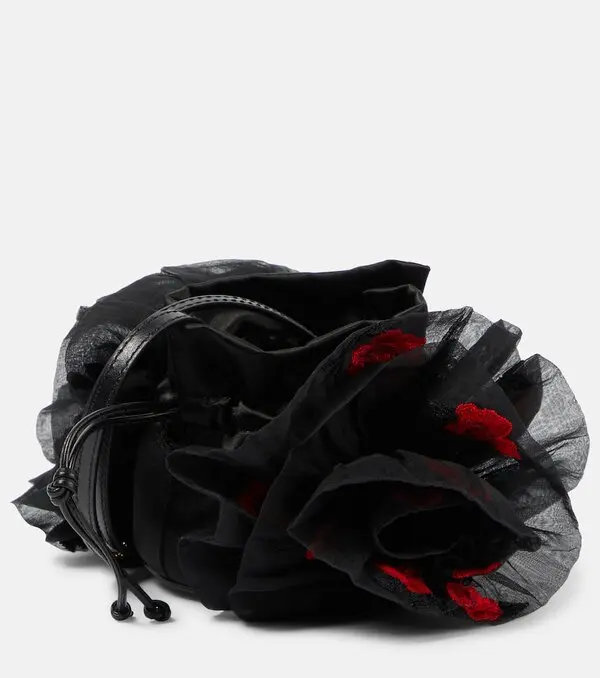 Magda Butrym Floral Satin Bucket Bag