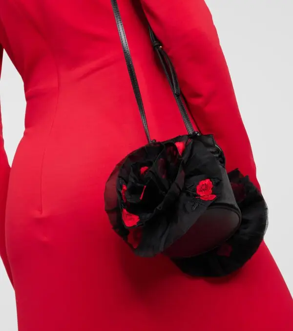 Magda Butrym Floral Satin Bucket Bag