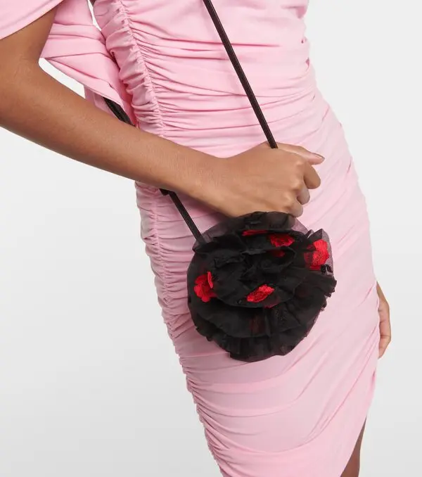 Magda Butrym Floral Satin Bucket Bag