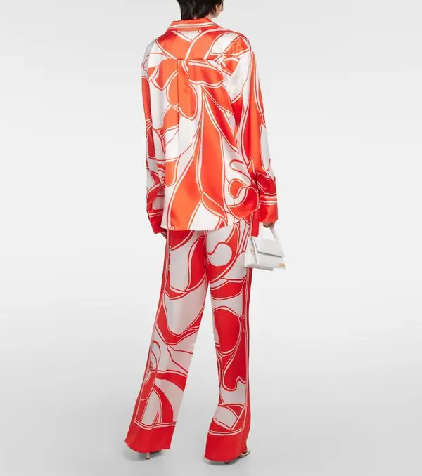 SIR. Ramona Printed Silk Satin Shirt