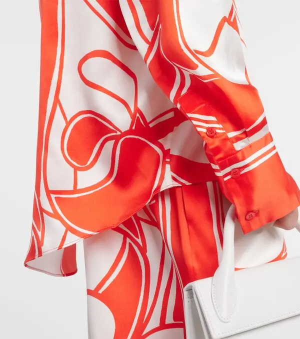 SIR. Ramona Printed Silk Satin Shirt